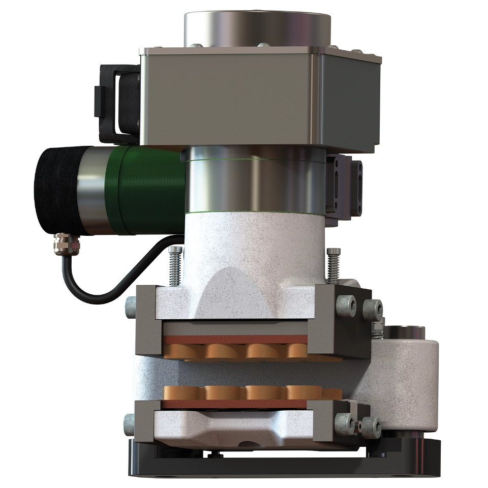 ⁣EMB-STOP XS-P-xx-F: Passive floating caliper brake by KTR Systems