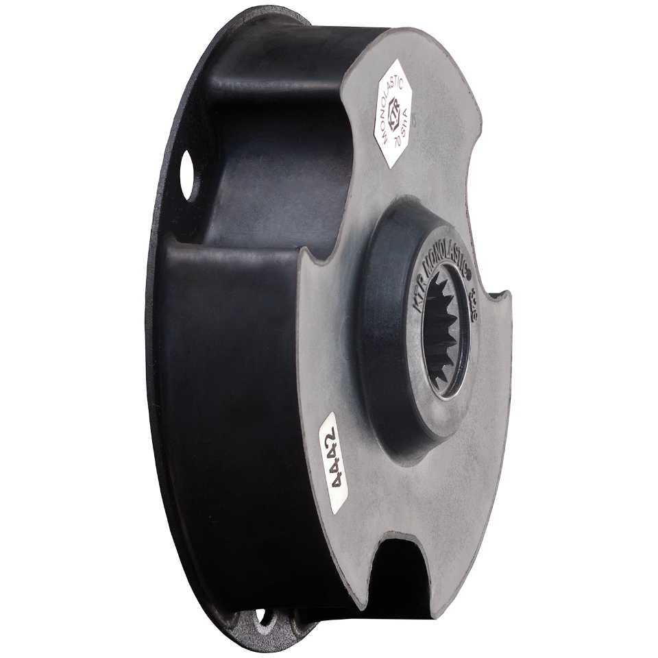 One-piece flange coupling with bore pattern with 3 holes| KTR Systems